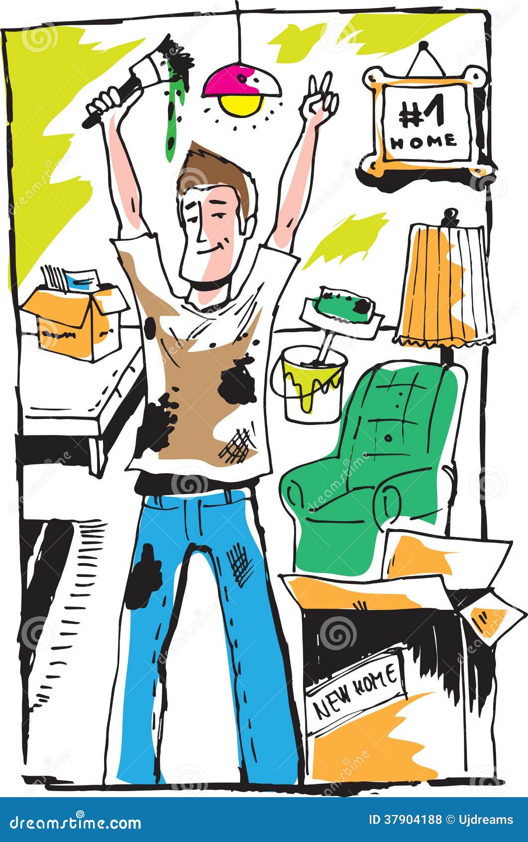 My first home stock illustration. Illustration of entrance - 37904188