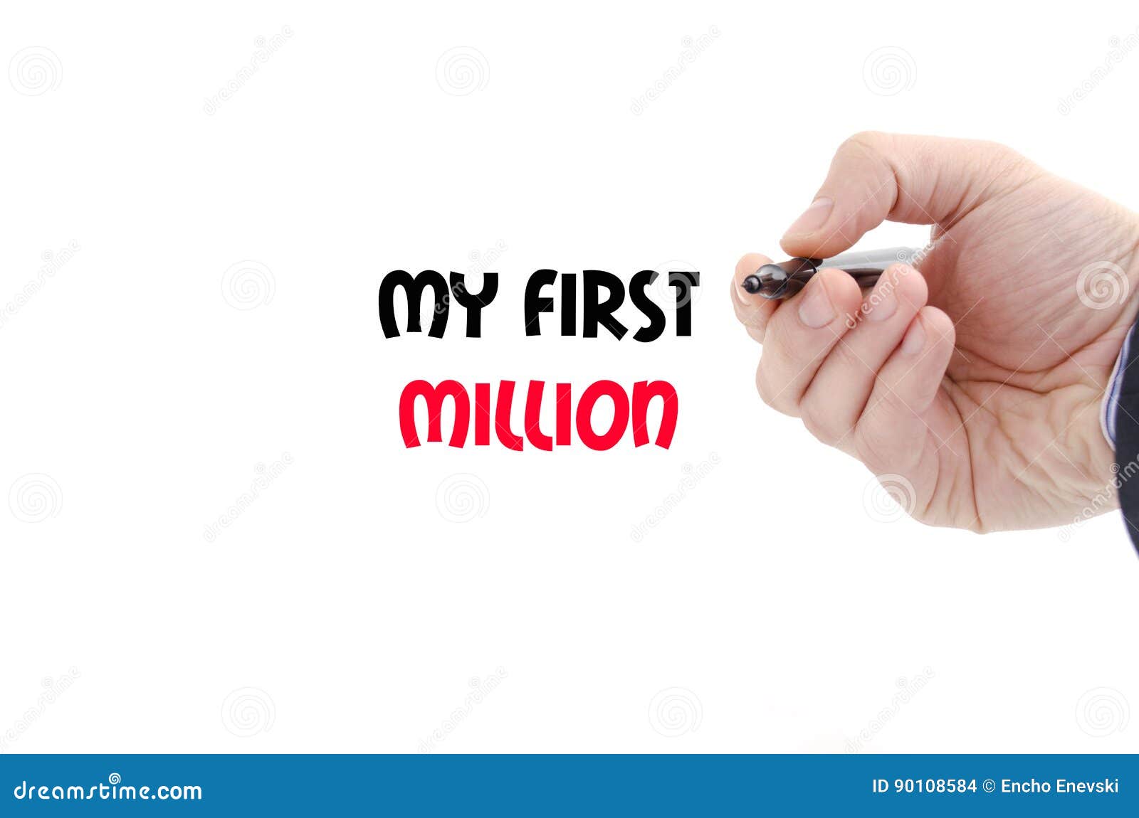 My First Million Text Concept Stock Photo - Image of concept ...