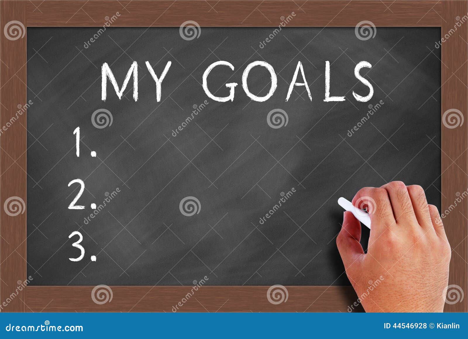 My Goals List on Blackboard Stock Photo - Image of abstract, check ...