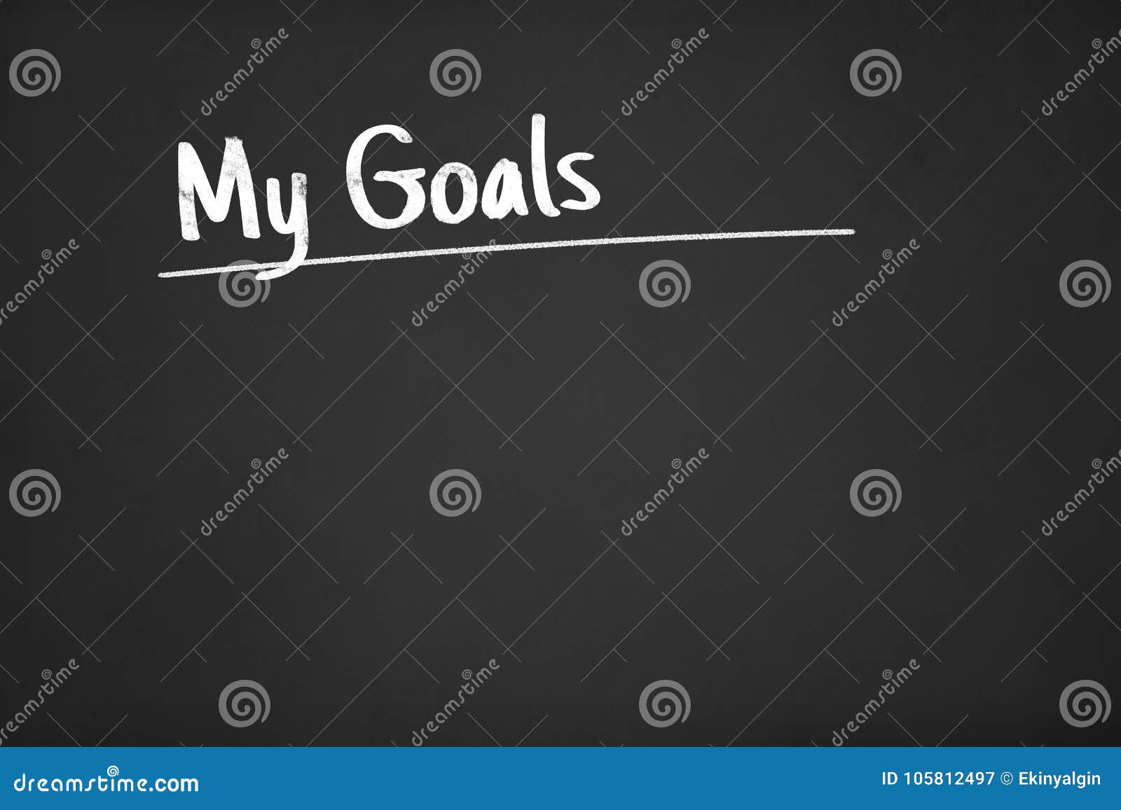 My Goals Text on Chalk Board Stock Illustration - Illustration of ...