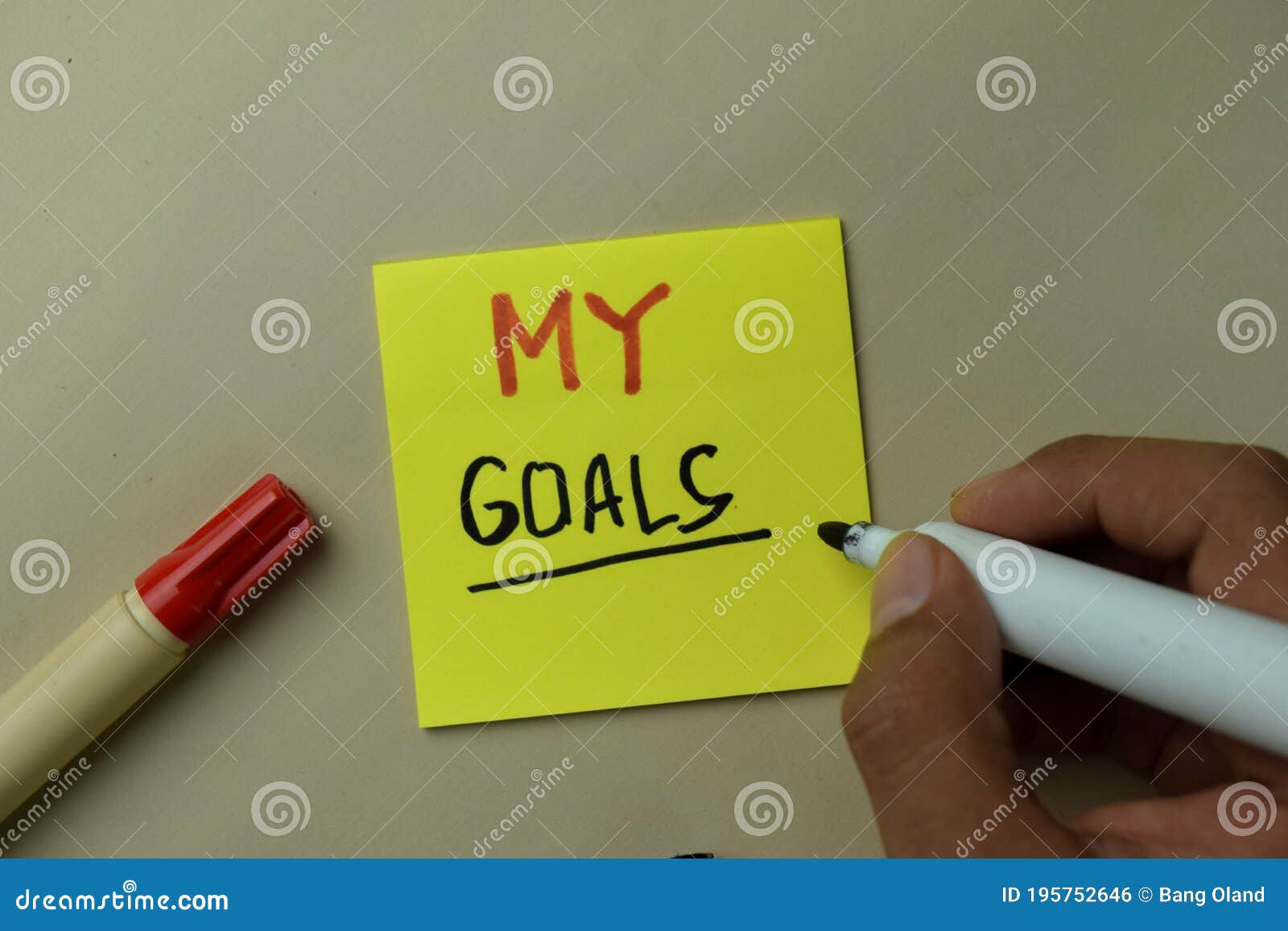 My Goals Write on Sticky Notes on Office Desk Stock Photo - Image of ...