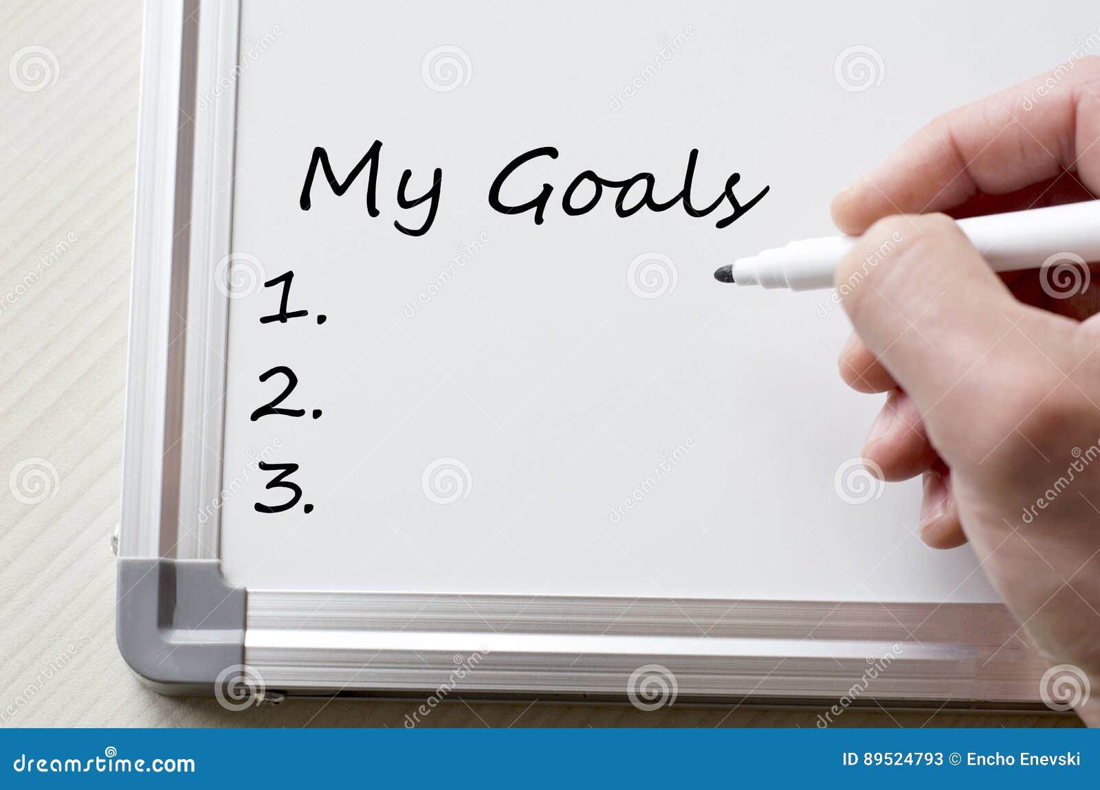 My Goals Written on Whiteboard Stock Image - Image of letter ...