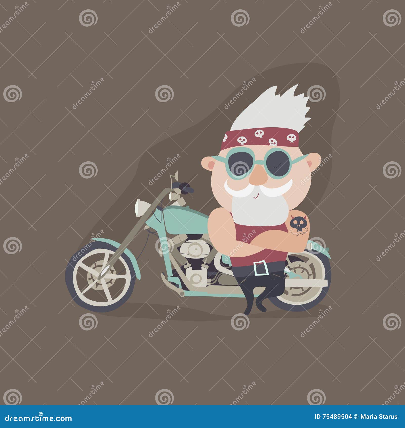 The Choppers Biker Mascot Esport Logo Design Cartoon Vector ...