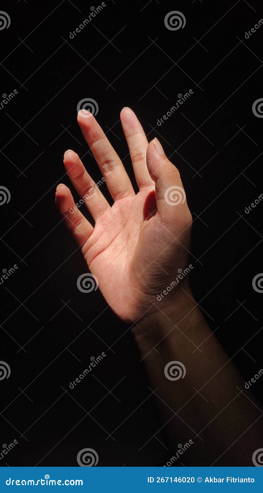 Hand in the dark stock photo. Image of hand, finger - 267146020
