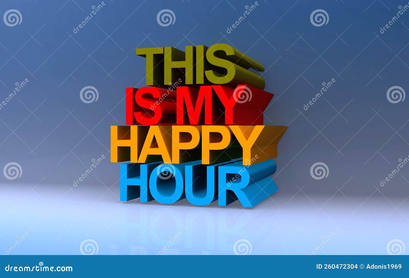 This is My Happy Hour on Blue Stock Illustration - Illustration of ...
