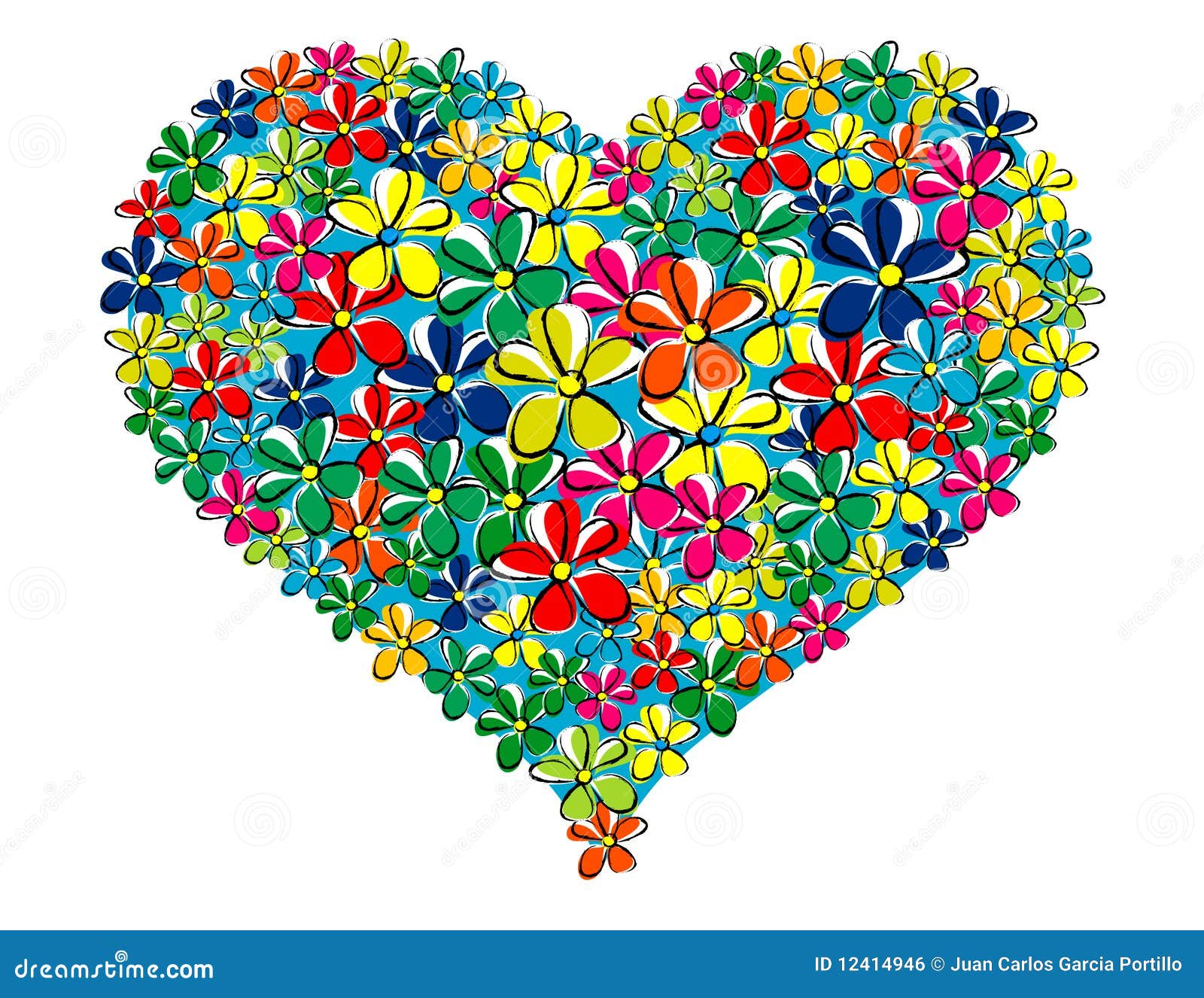 My heart at spring stock illustration. Illustration of gift - 12414946