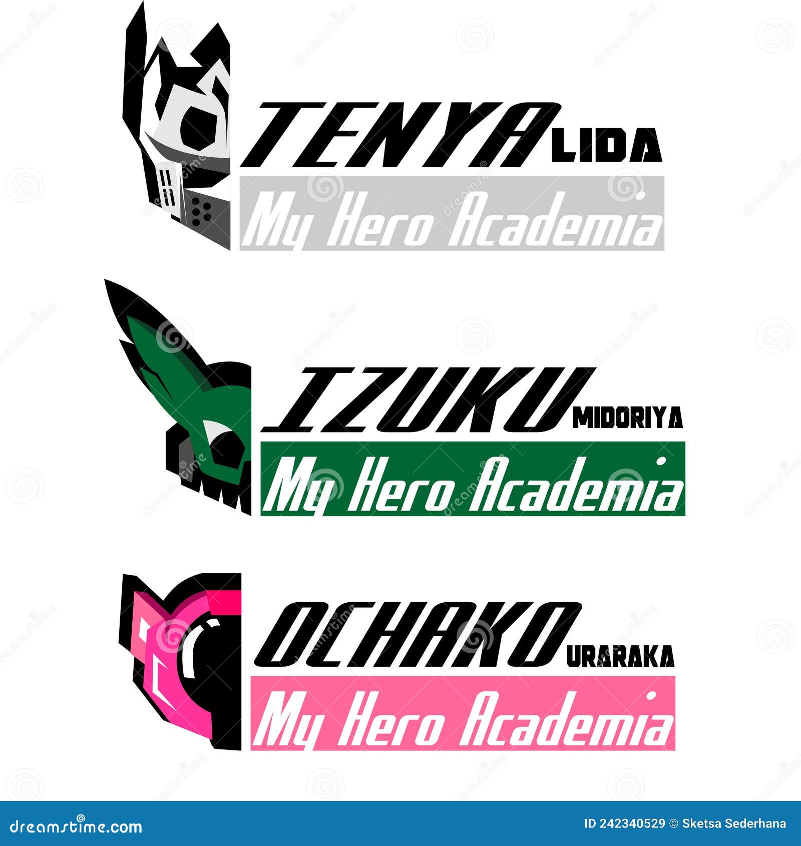 My Hero Academia Main Character Anime Character Vector | CartoonDealer ...