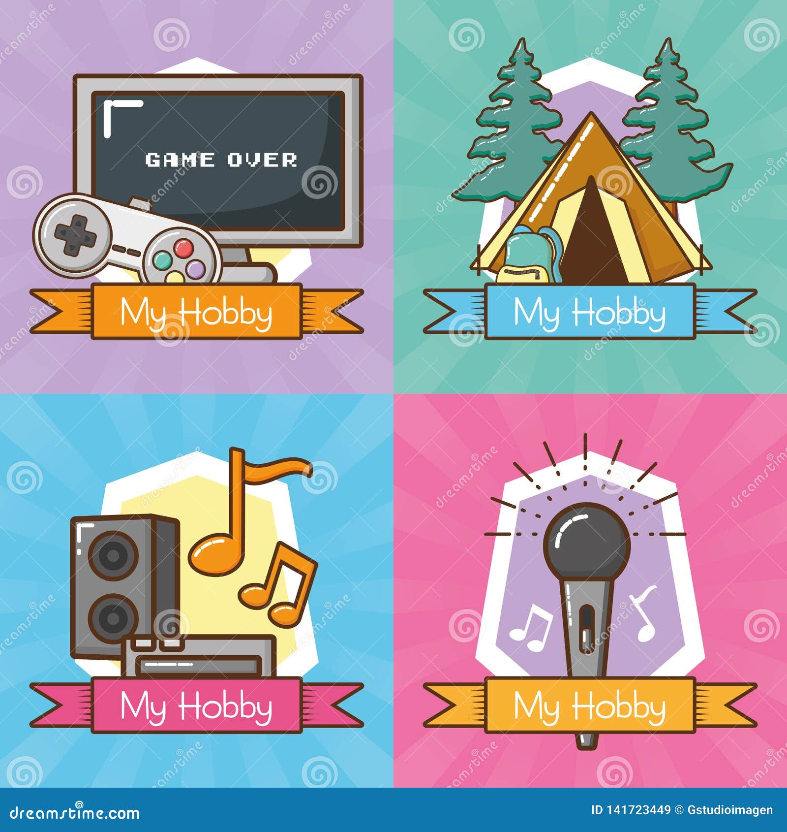 My hobby related stock vector. Illustration of equipment - 141723449