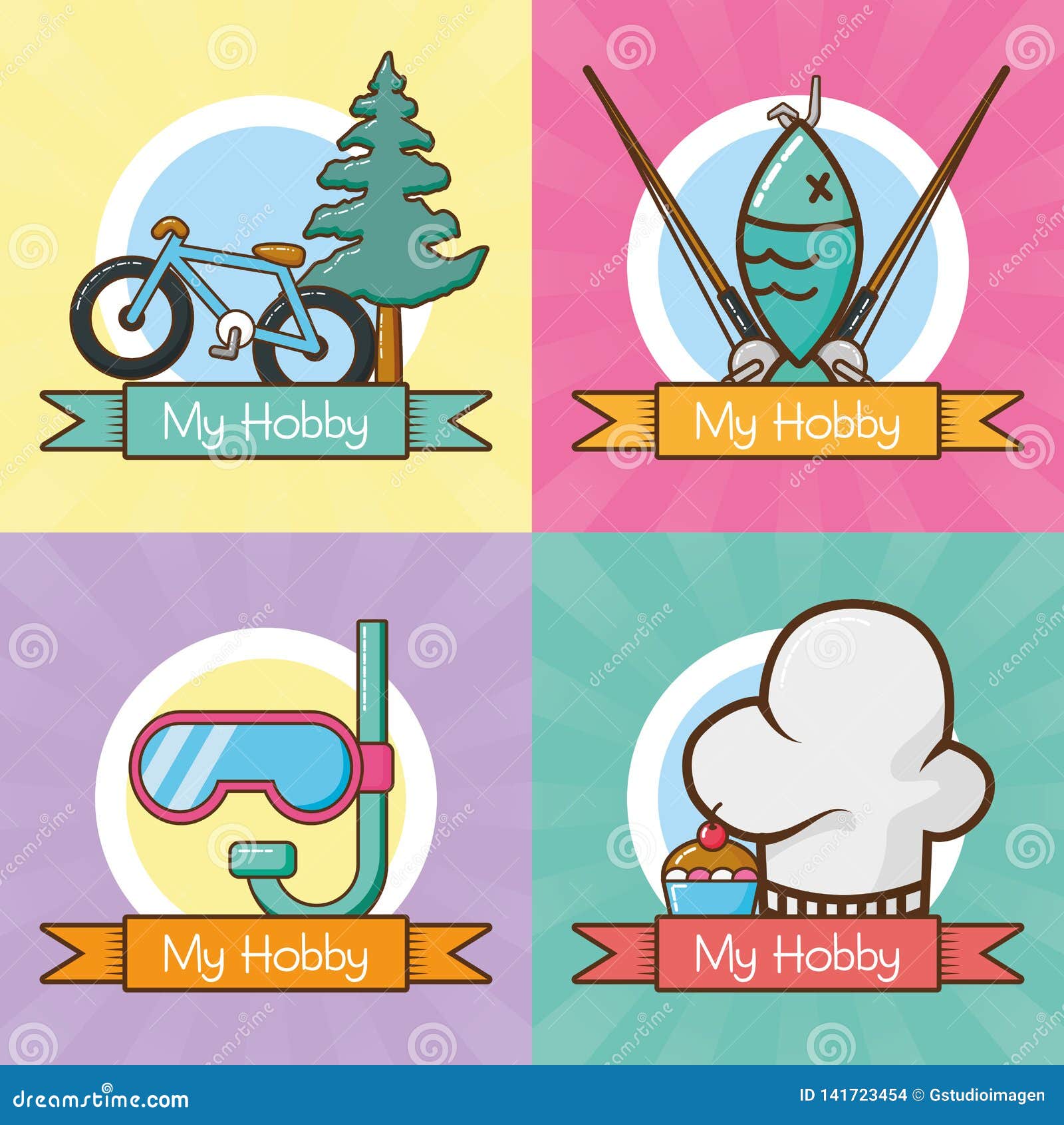 My hobby related stock vector. Illustration of studio - 141723454