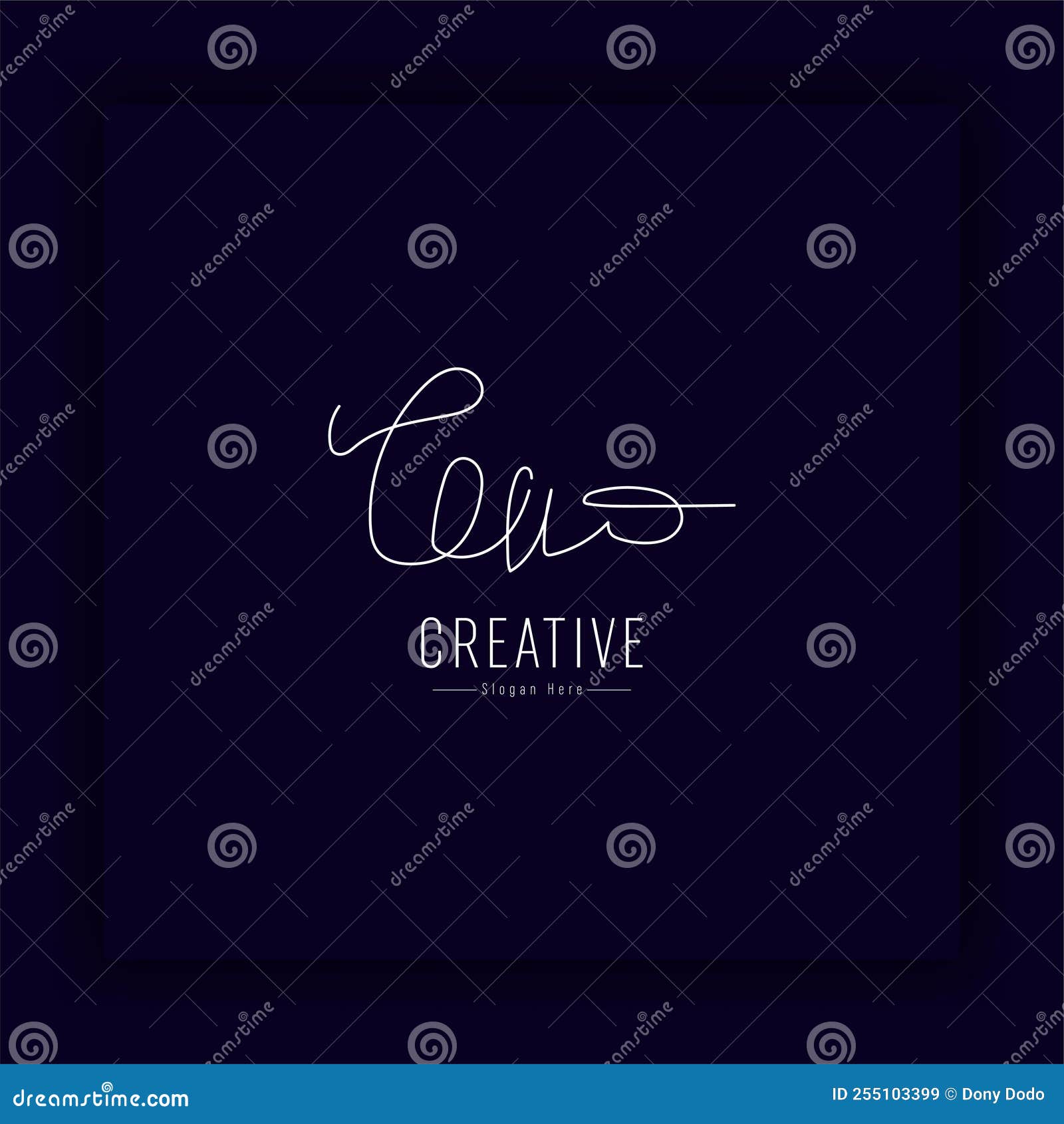 My Initial Handwritten Vector For Identity Handwritten Logo Stock ...