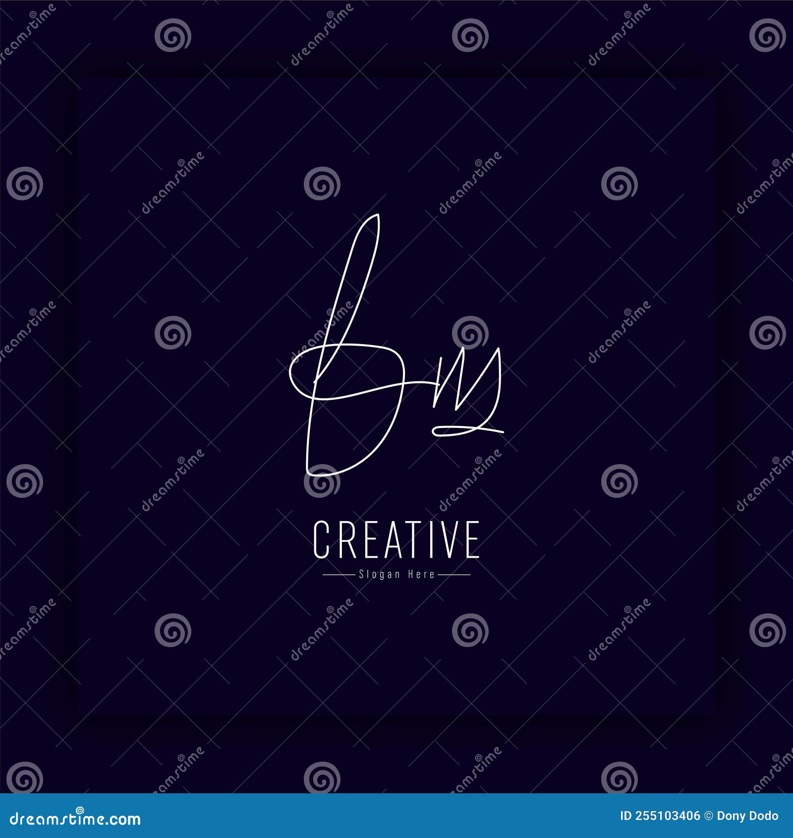 My Initial Handwritten Vector for Identity Handwritten Logo Stock ...