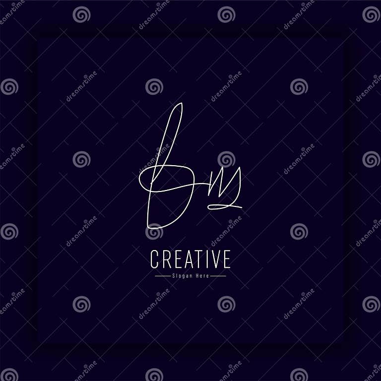 My Initial Handwritten Vector for Identity Handwritten Logo Stock ...