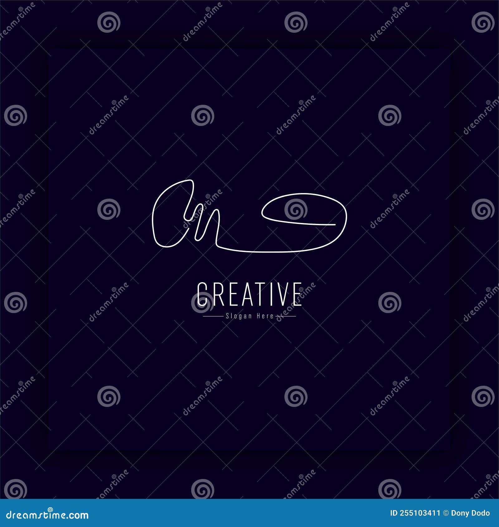 My Initial Handwritten Vector For Identity Handwritten Logo Stock ...