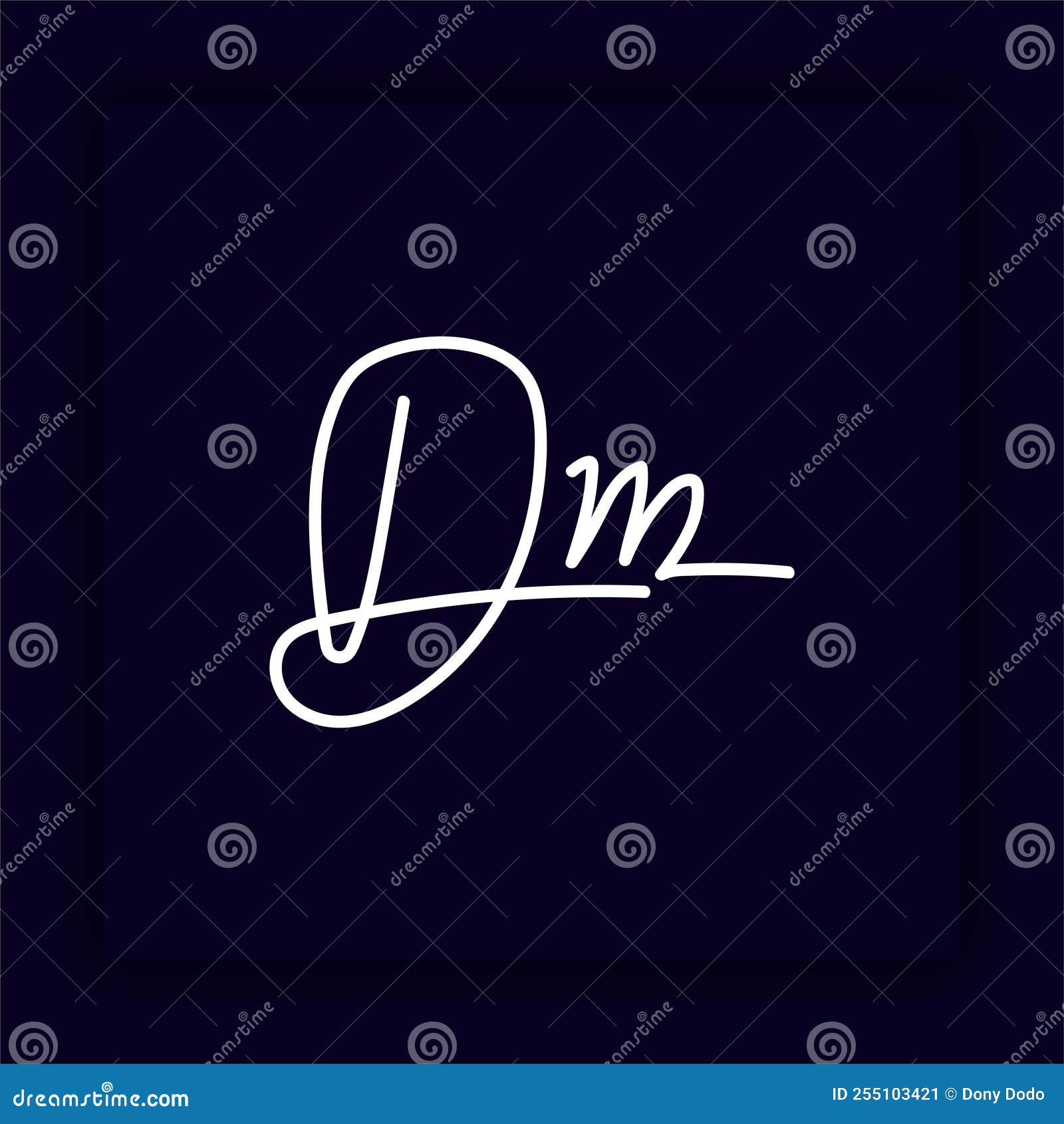 My Initial Handwritten Vector for Identity Handwritten Logo Stock ...