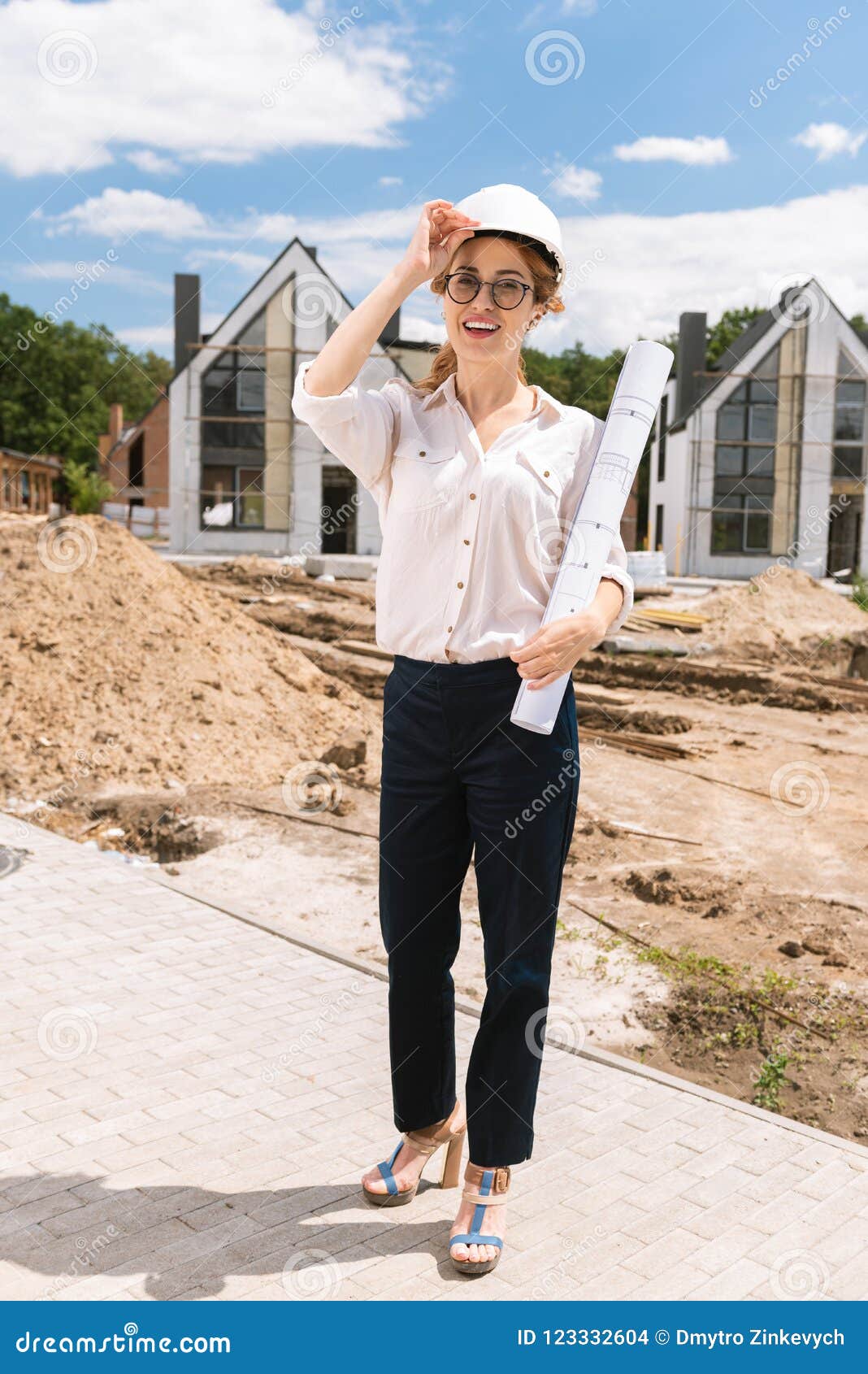 Professional Female Architect Smiling Stock Photo - Image of building ... Professional Female Architect Smiling Stock Photo - Image of building ...