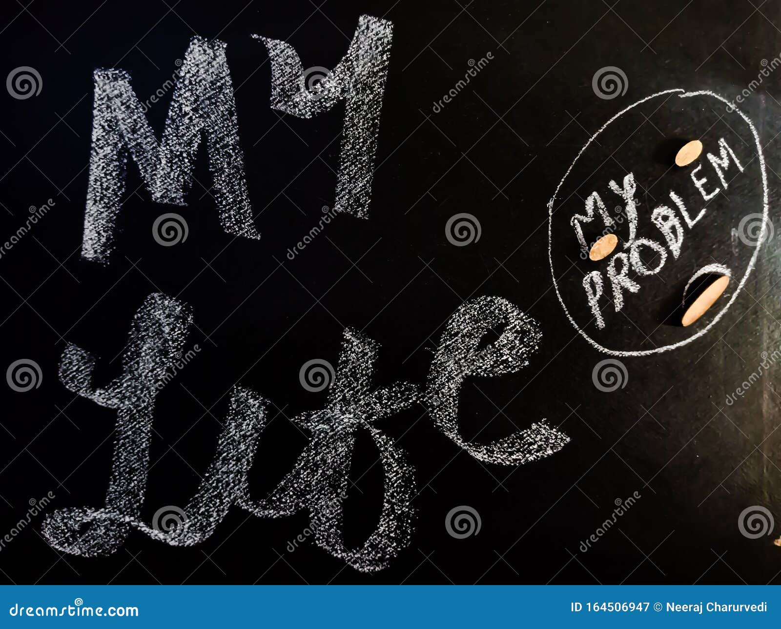 My Life My Problem Thought Written on Chalkboard Concept Stock Image ...