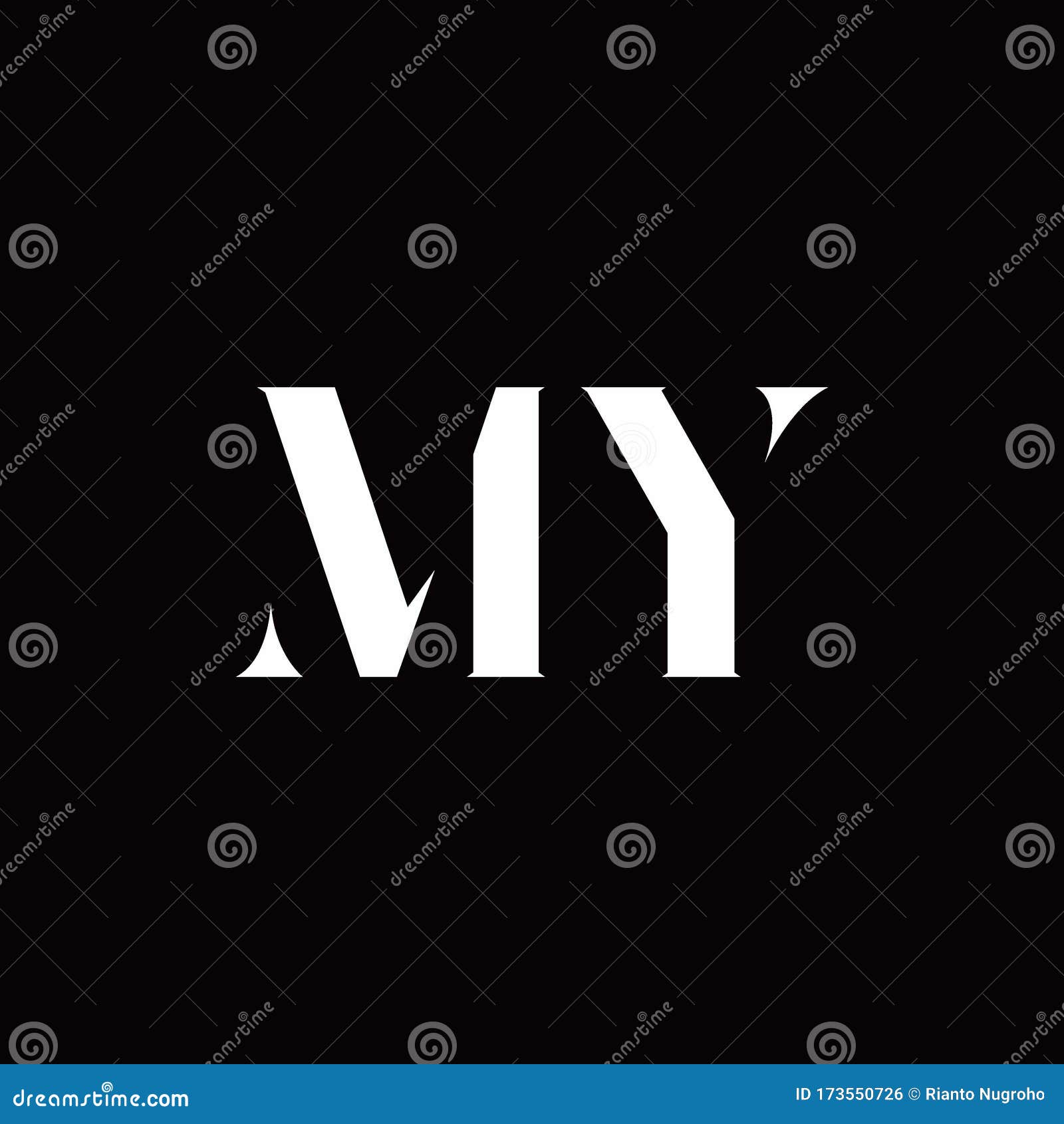 MY Logo Letter Initial Logo Designs Template Stock Vector ...