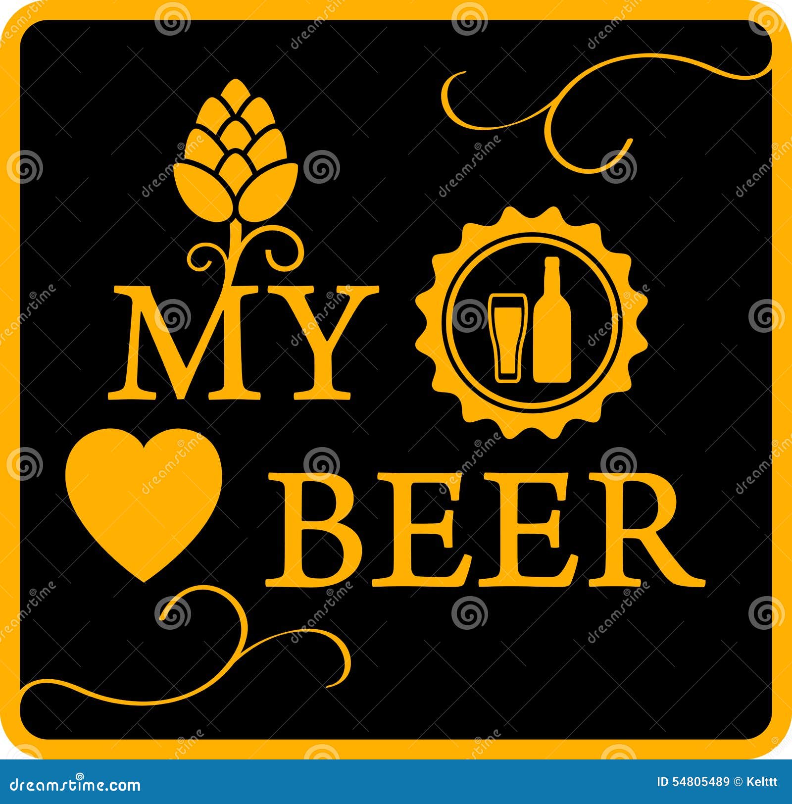 I Love Beer Rebus On Dark Background Cartoon Vector | CartoonDealer.com ...