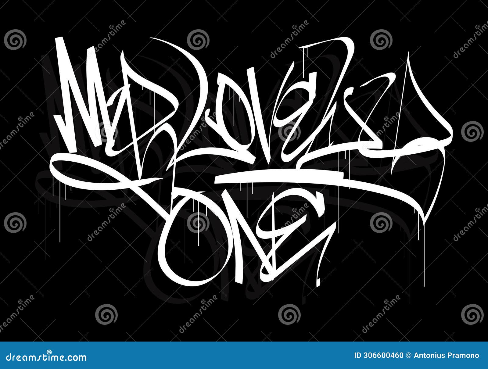 MY LOVELY ONE Graffiti Tag Style Stock Vector - Illustration of vintage ...