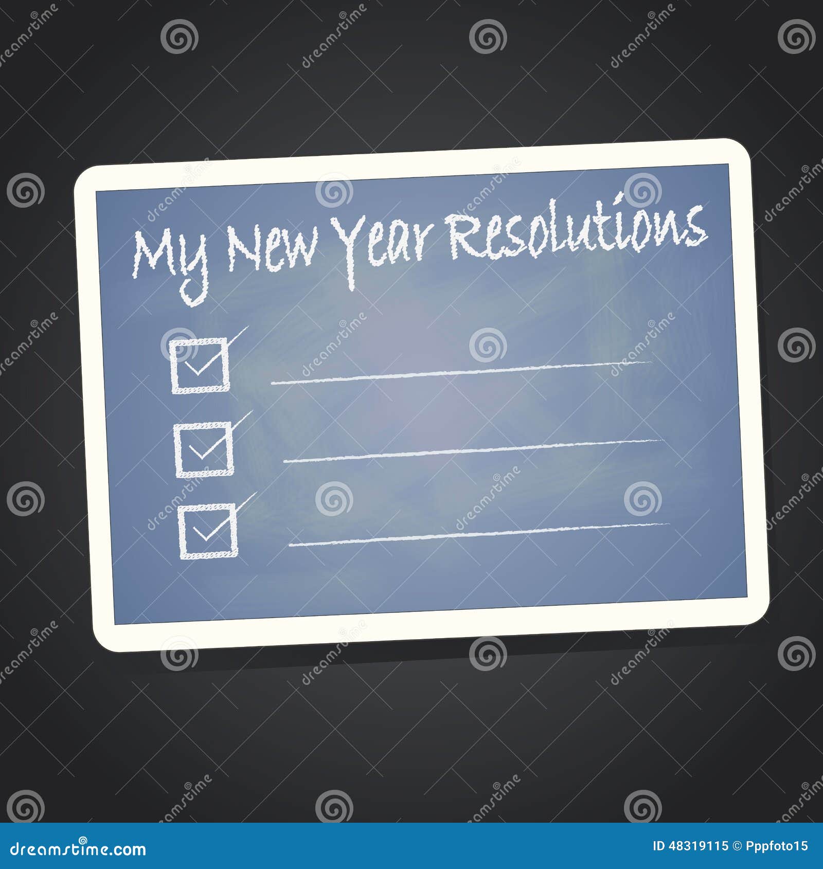 My new year resolution stock vector. Illustration of vector - 48319115
