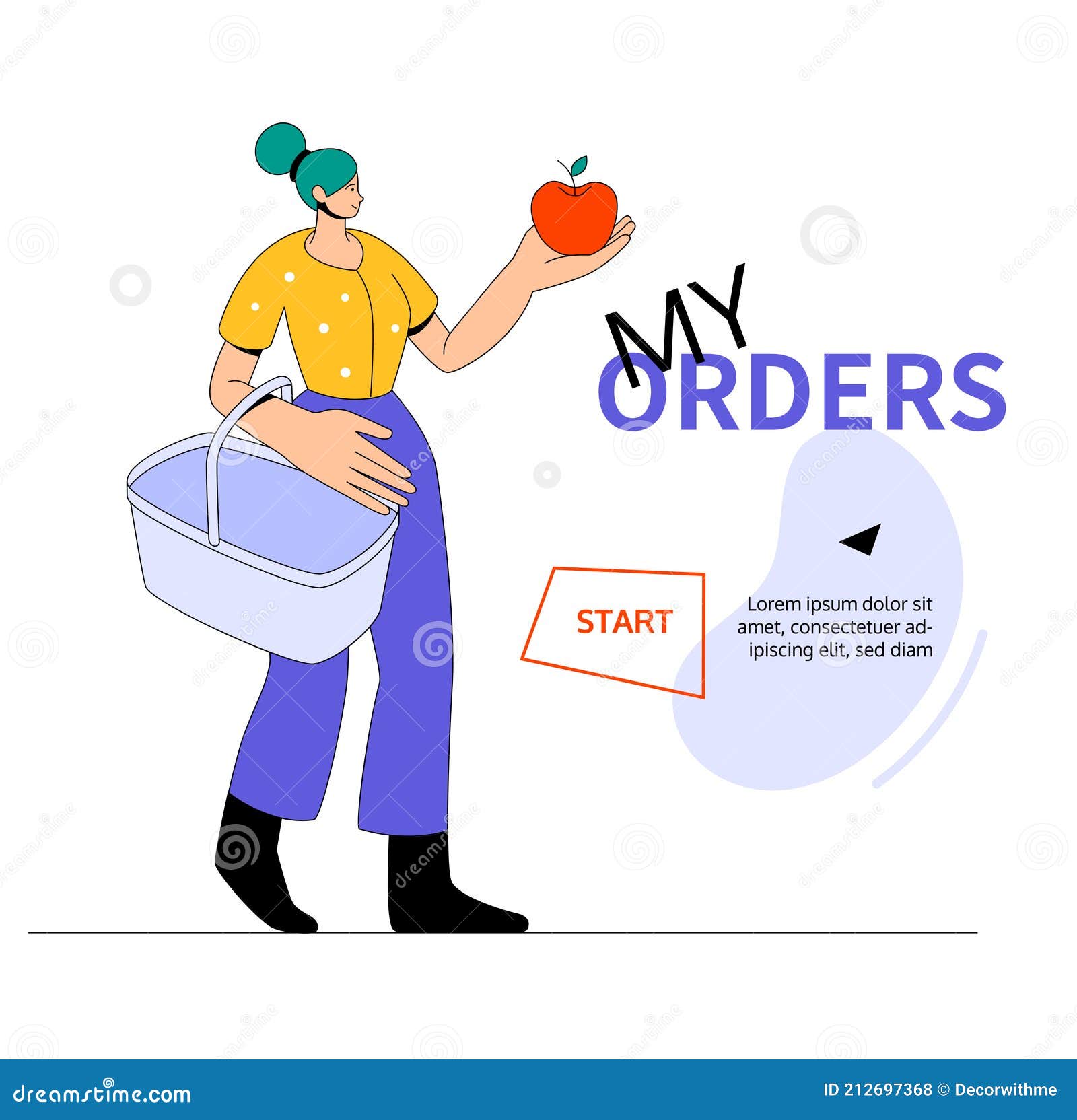 My Orders - Modern Colorful Flat Design Style Web Banner Stock Vector ...