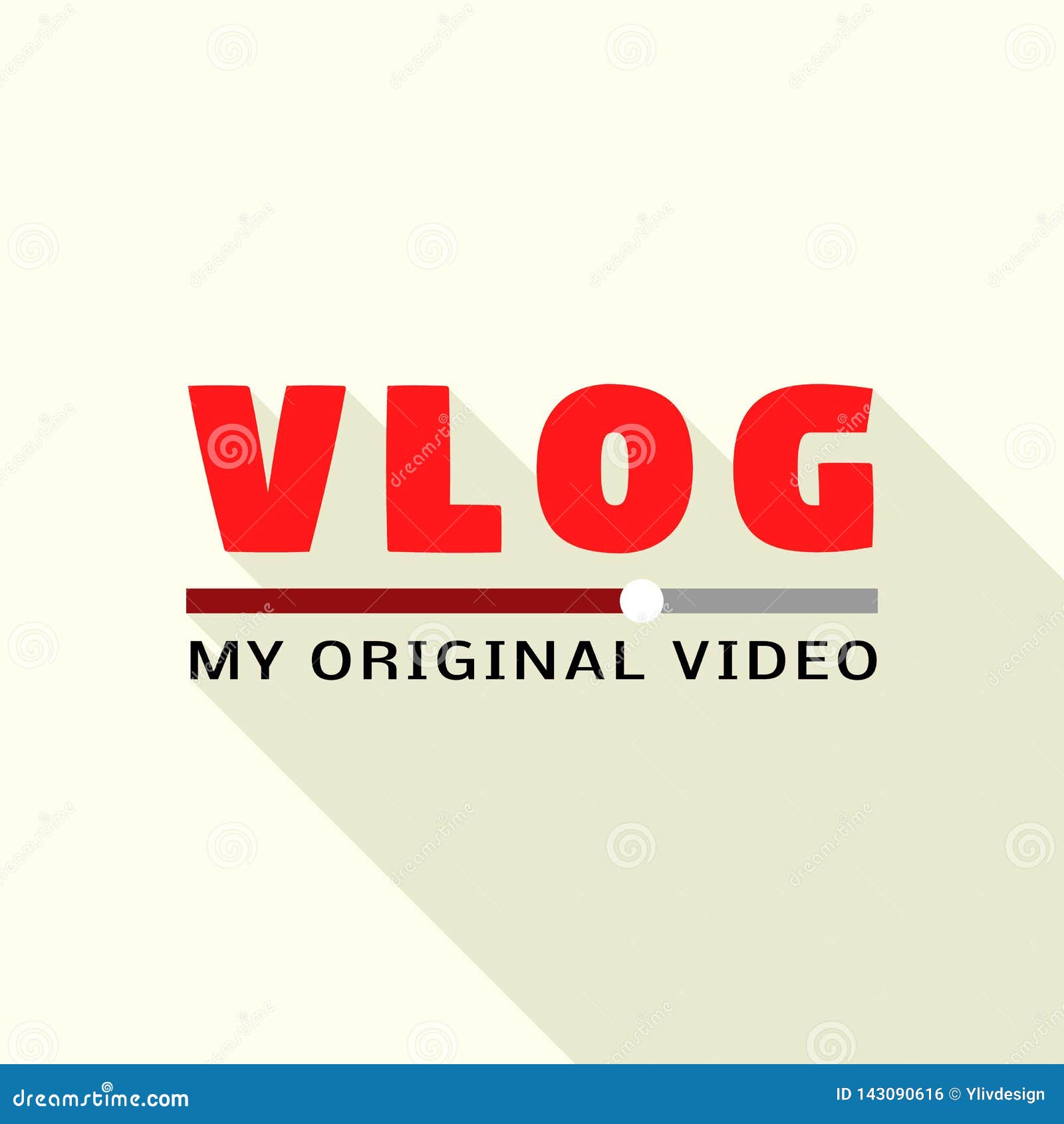 My Original Vlog Logo, Flat Style Stock Vector - Illustration of blog ...