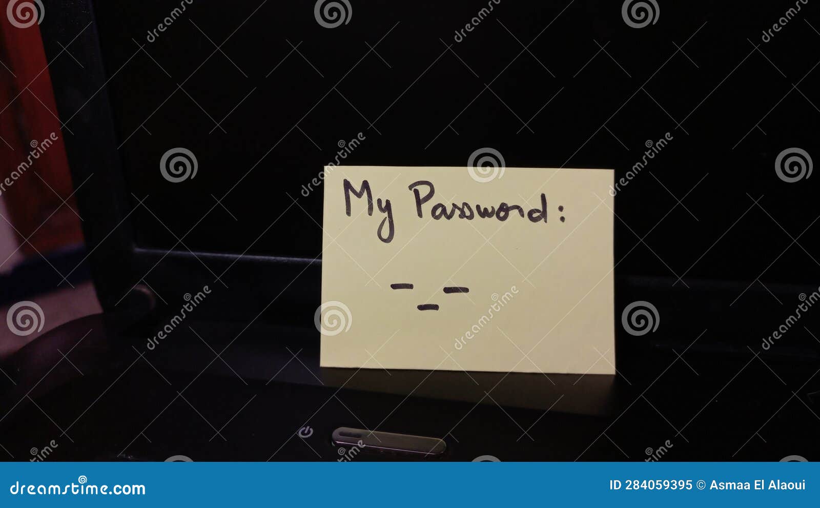 My Password : -_- on Sticky Notes Stock Image - Image of email, safety ...