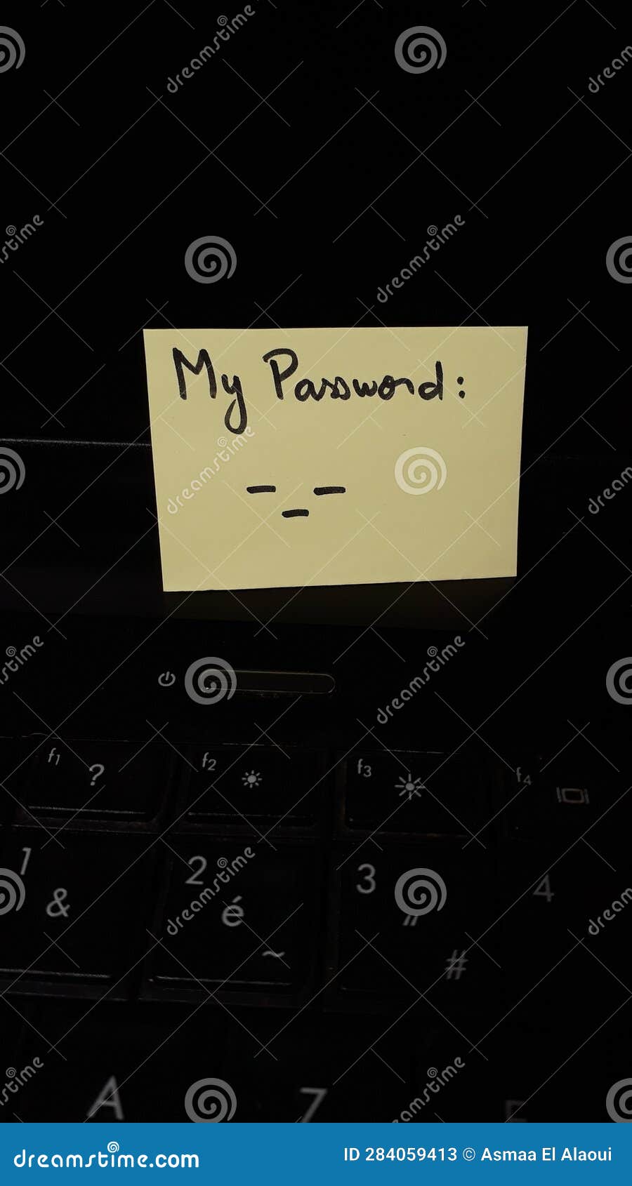 My Password : -_- on Sticky Notes Stock Image - Image of security ...
