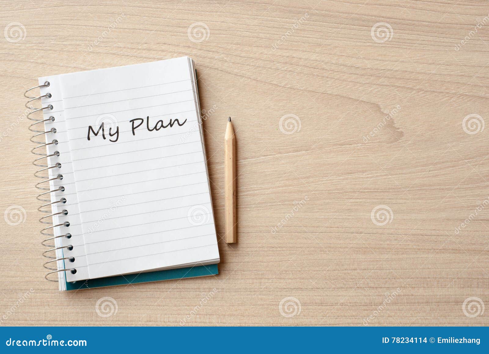 My plan stock photo. Image of paper, notebook, pencil - 78234114