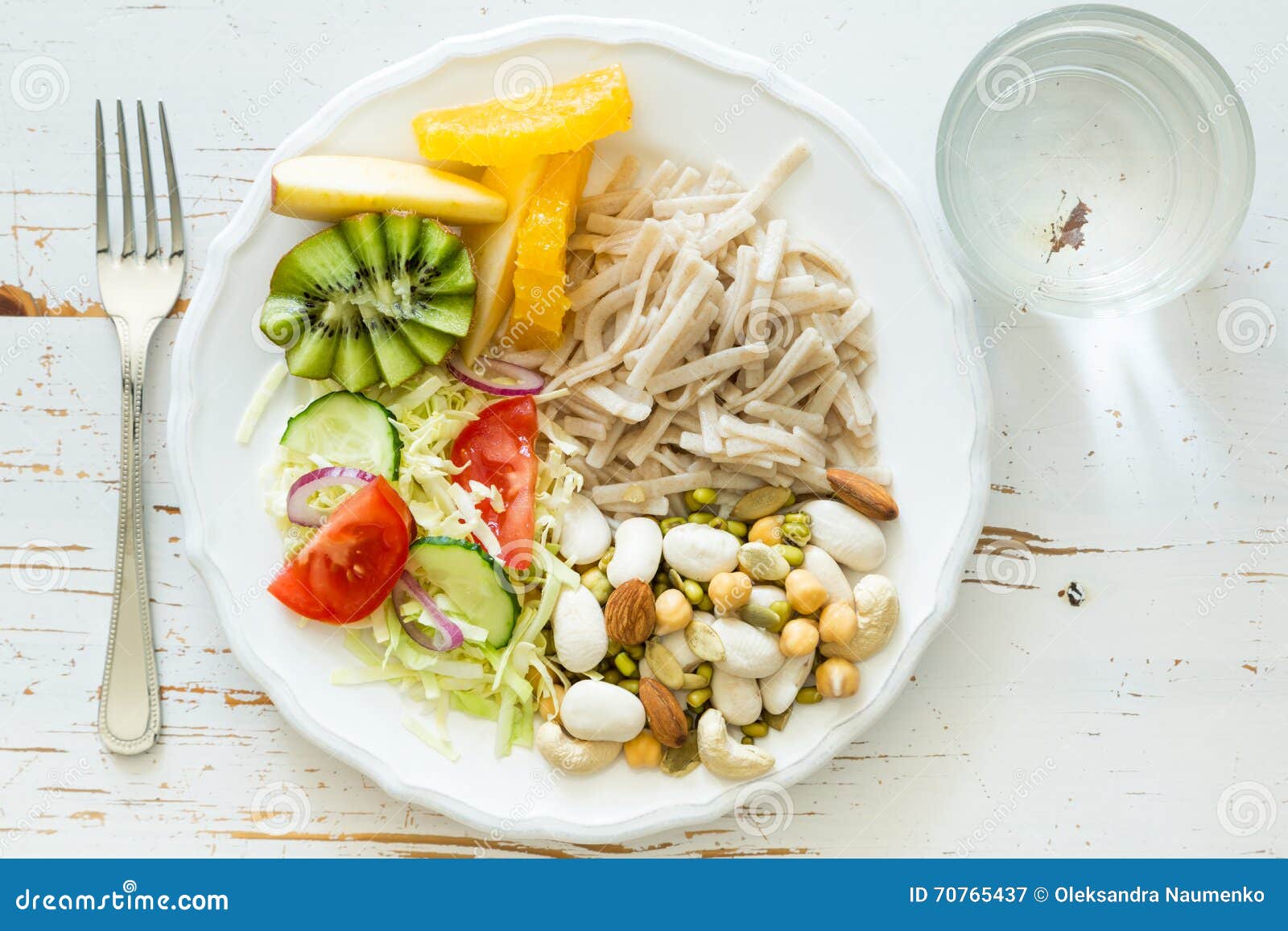 My Plate - Vegan Portion Control Guide Stock Image - Image of food ...