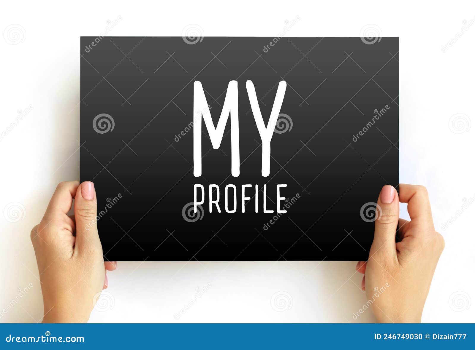 My Profile Text on Card, Concept Background Stock Photo - Image of ...
