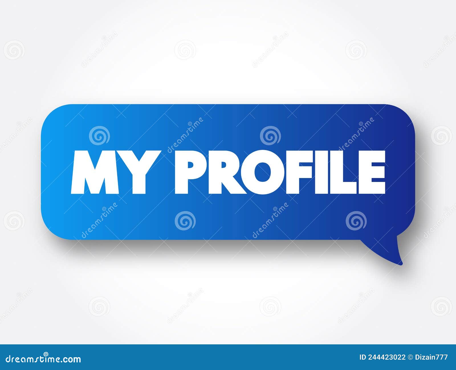 My Profile Text Message Bubble, Concept Background Stock Illustration ...
