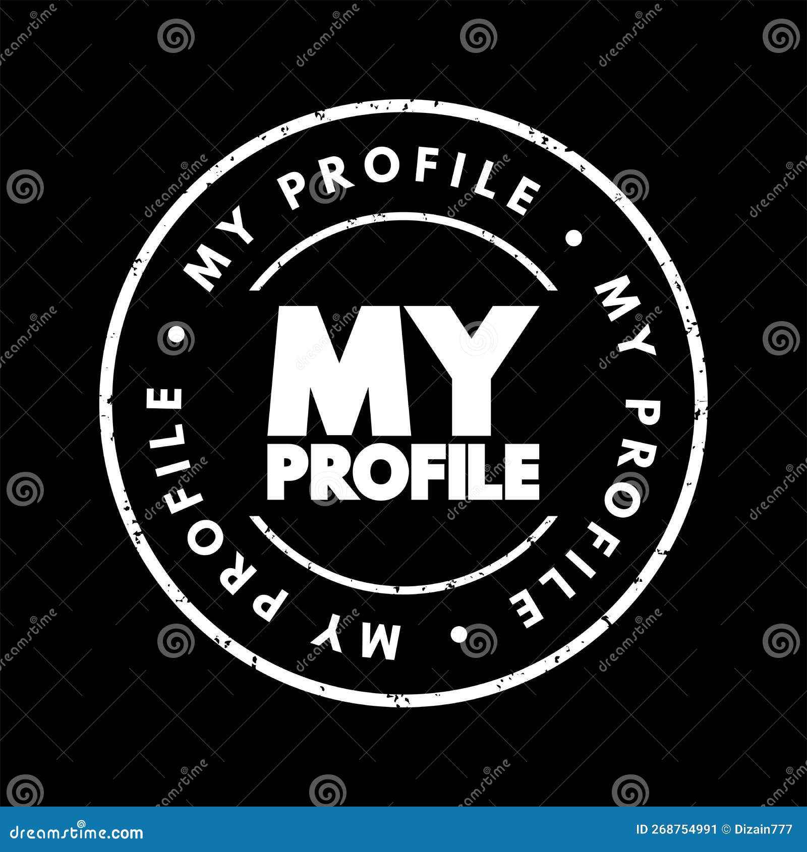 My Profile Text Stamp, Concept Background Stock Illustration ...