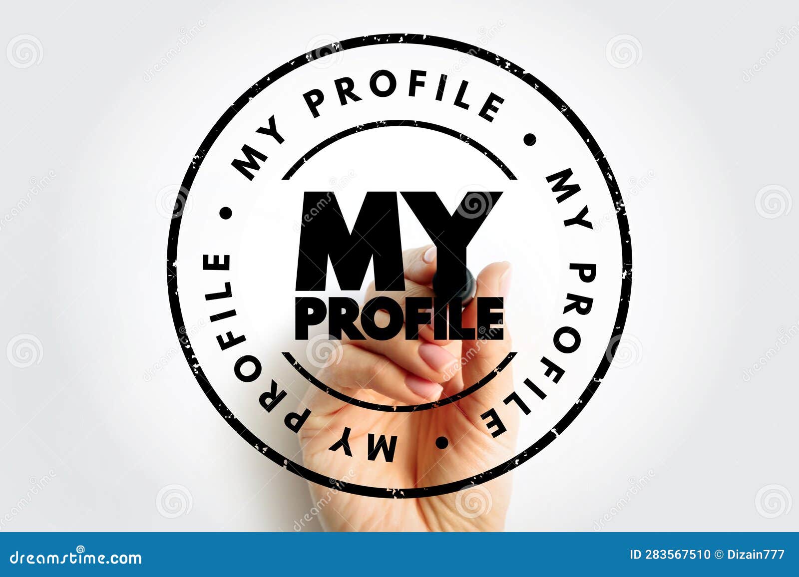 My Profile Text Stamp, Concept Background Stock Photo - Image of ...