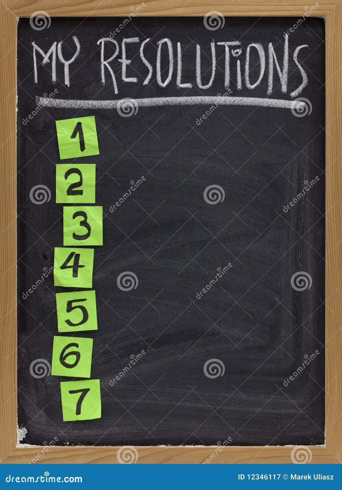 My resolutions list stock image. Image of black, blackboard - 12346117