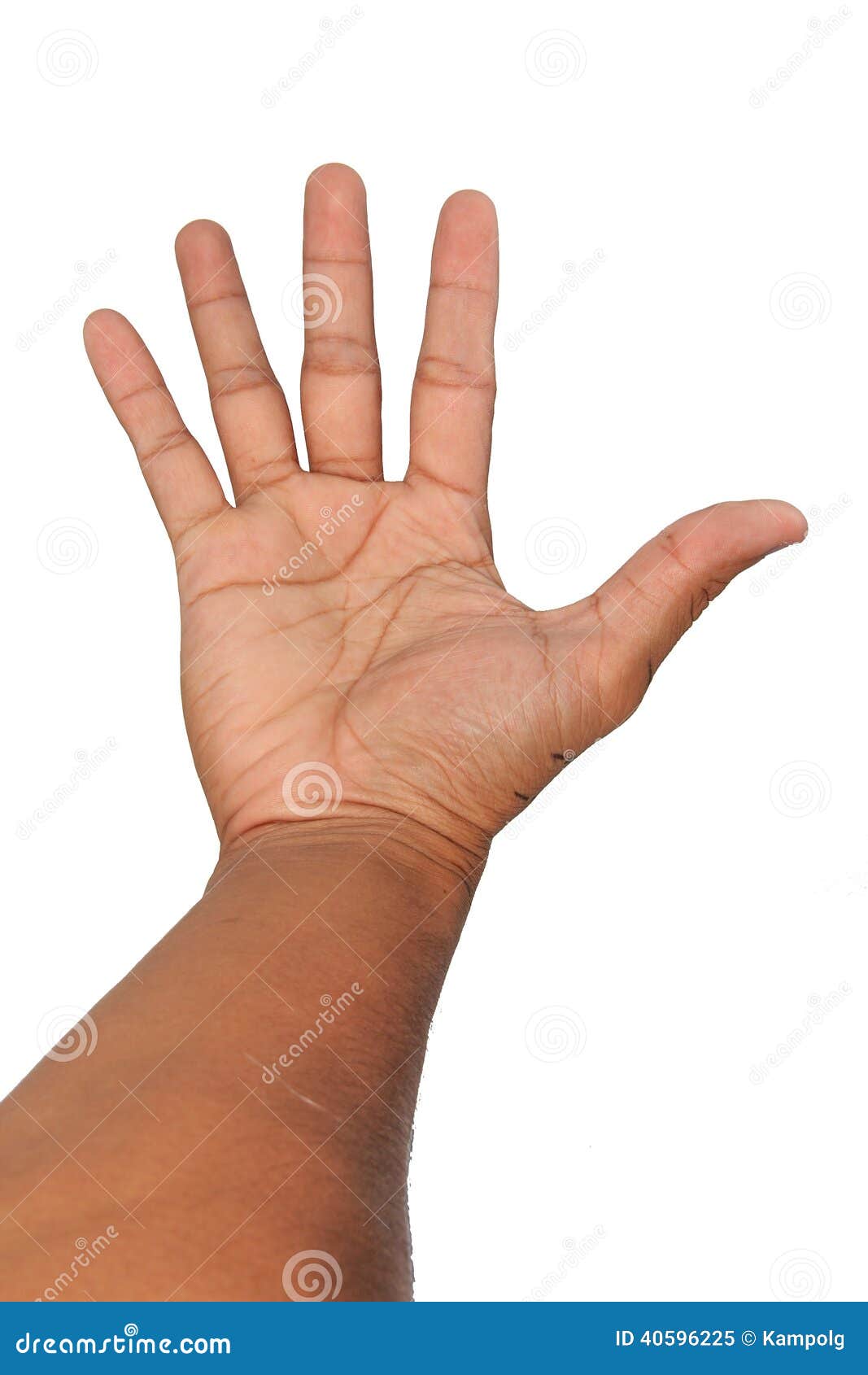 My Right Hand Ready To Do Hi-five Stock Image - Image of brown, five ...