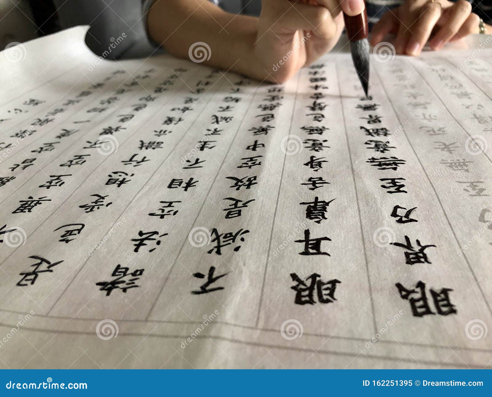 Daily Calligraphy Handwriting Practice Stock Image - Image of practice ...