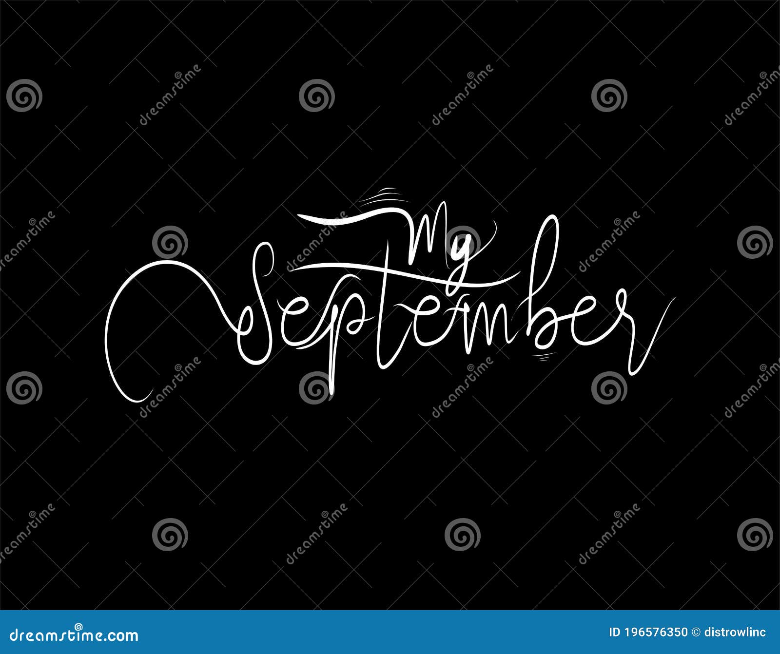 My September Lettering Text on Vector Illustration Stock Vector ...