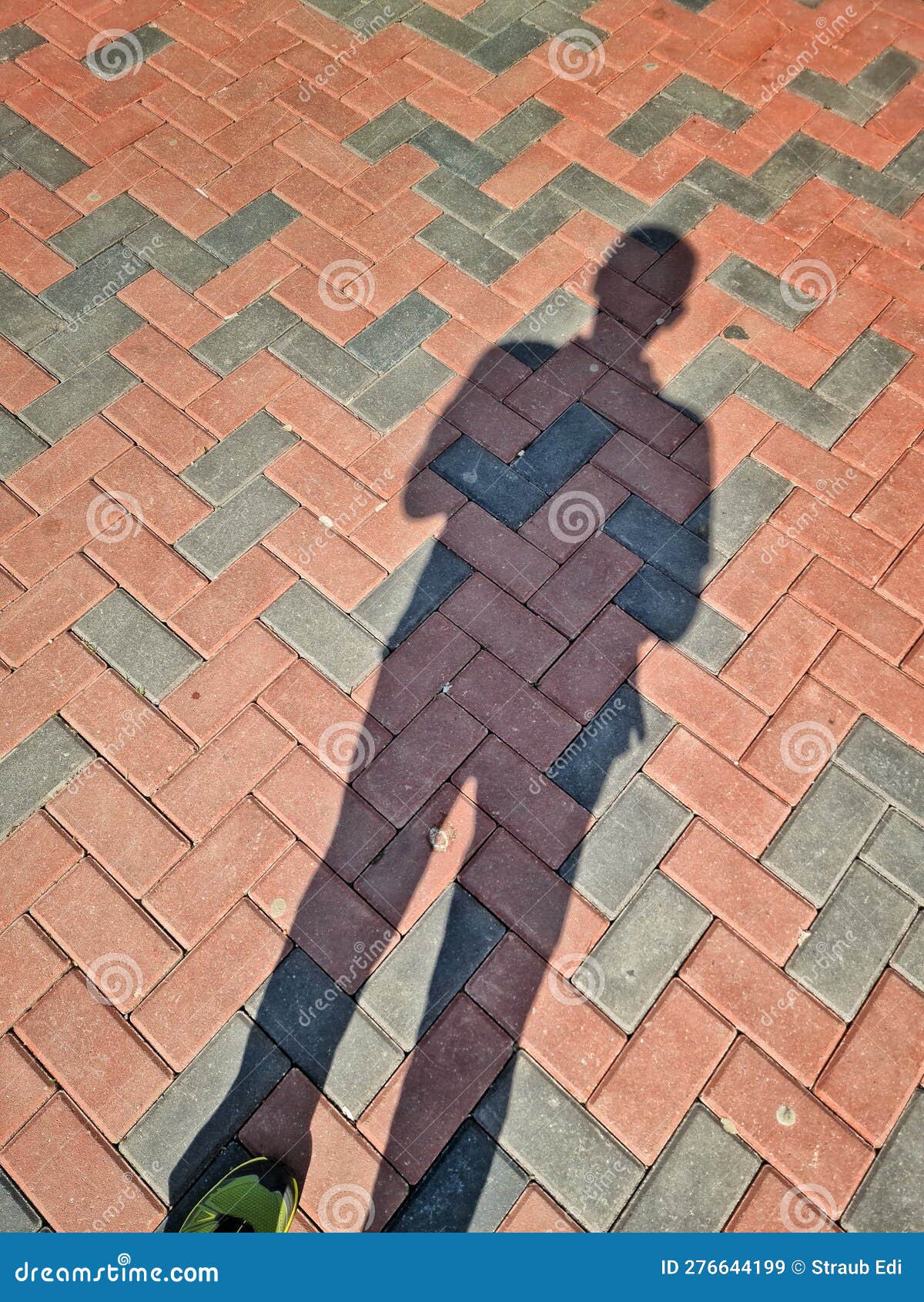 My Shadow on the Pavement - Coloured Stock Image - Image of shadow ...