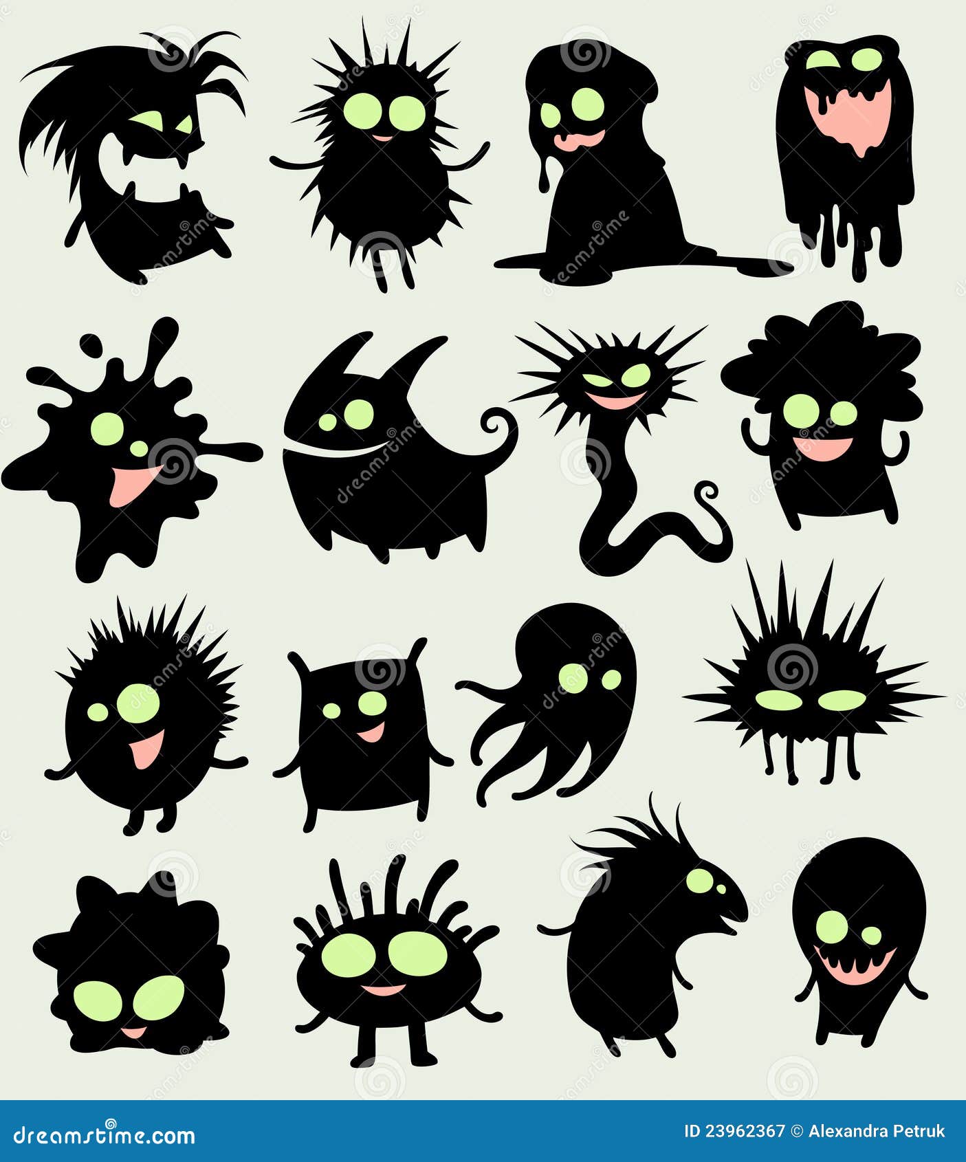 My strange creatures stock vector. Illustration of aggressive - 23962367