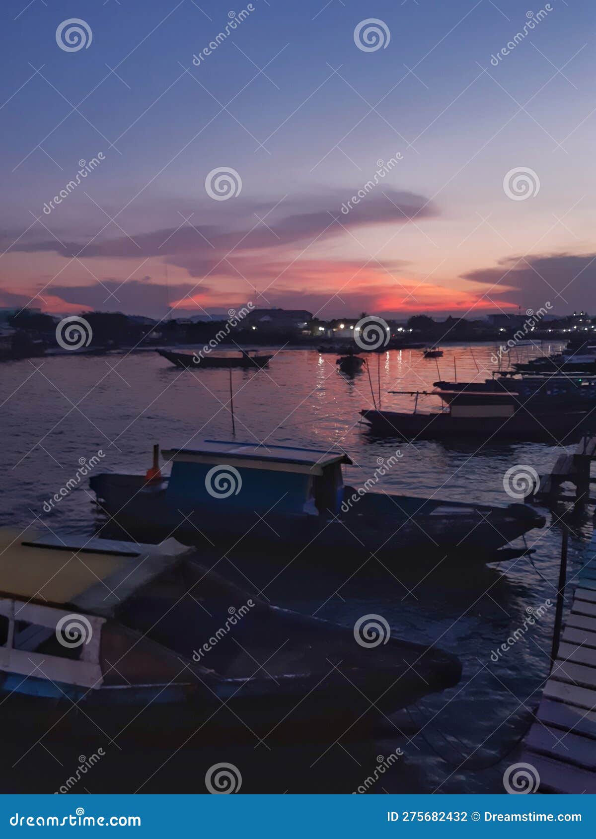 My sunset harbour stock photo. Image of sunset, ship - 275682432