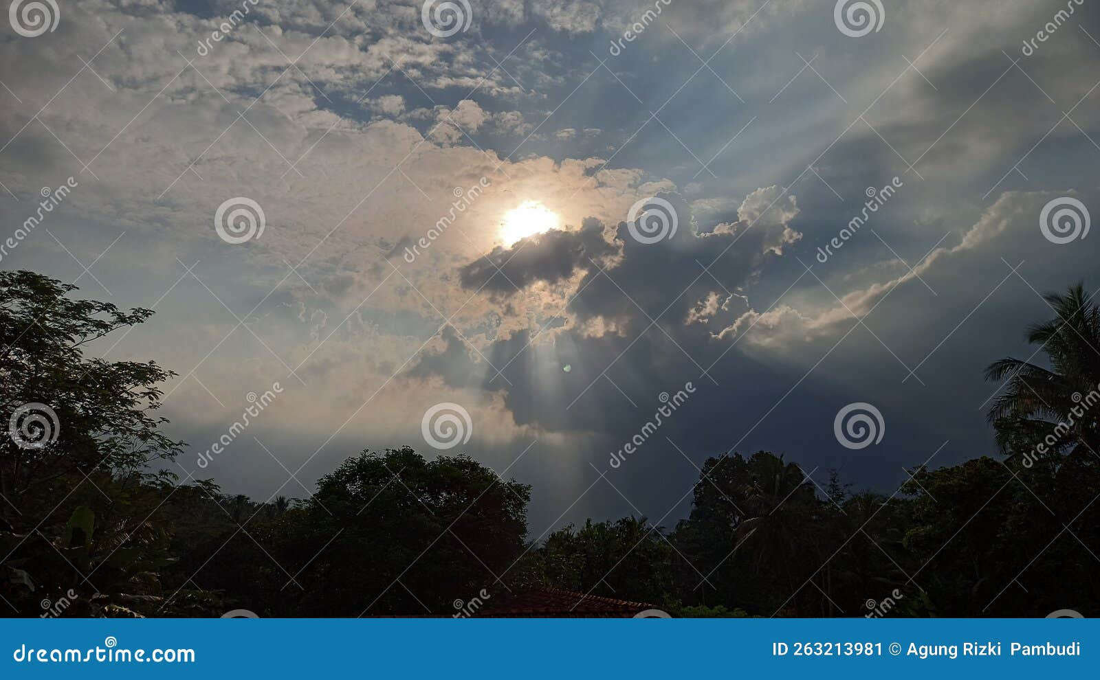 My only Sunshine on Weather Light and Cloud with Trees Stock Image ...