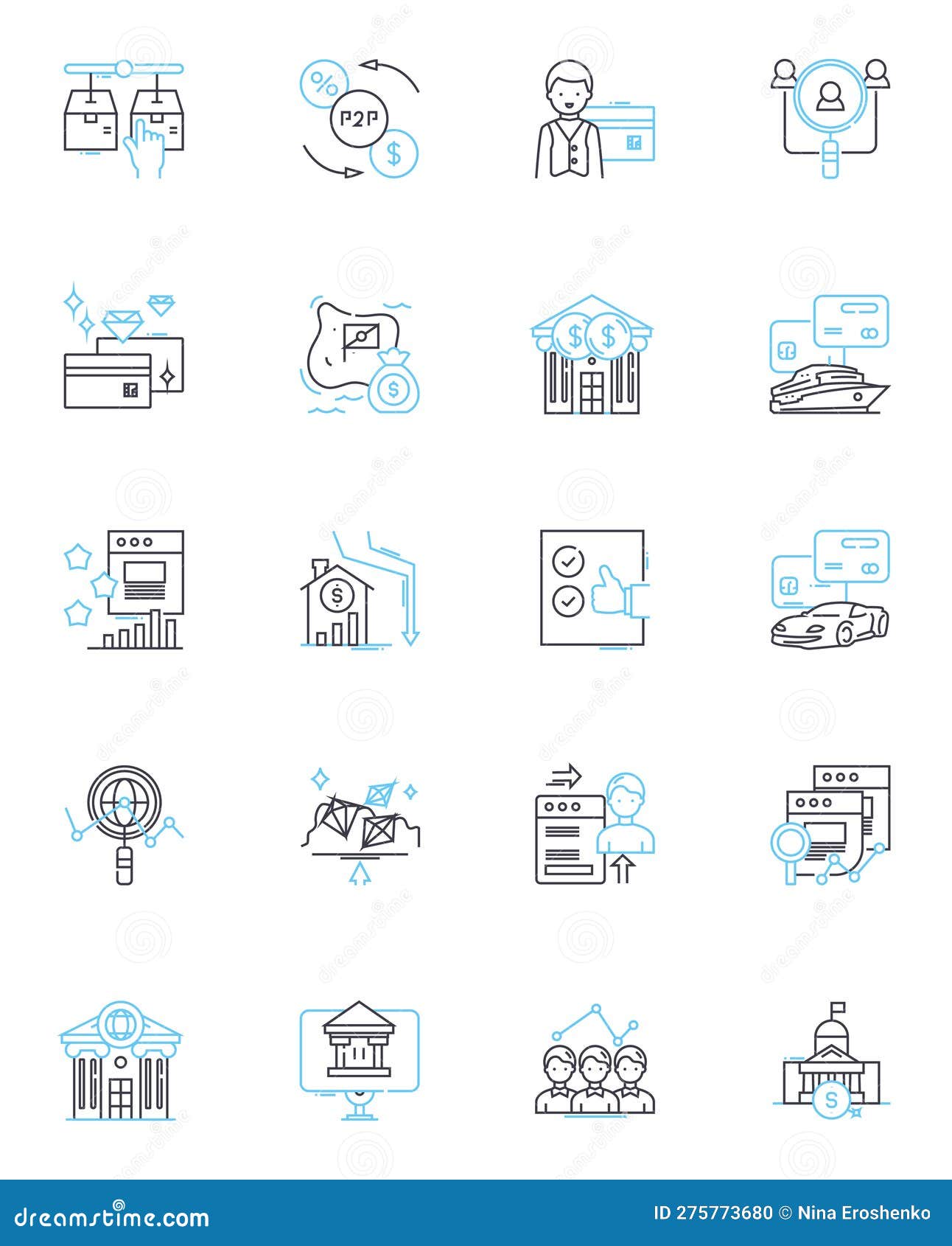 My Supervision Linear Icons Set. Guidance, Support, Feedback, Learning ...