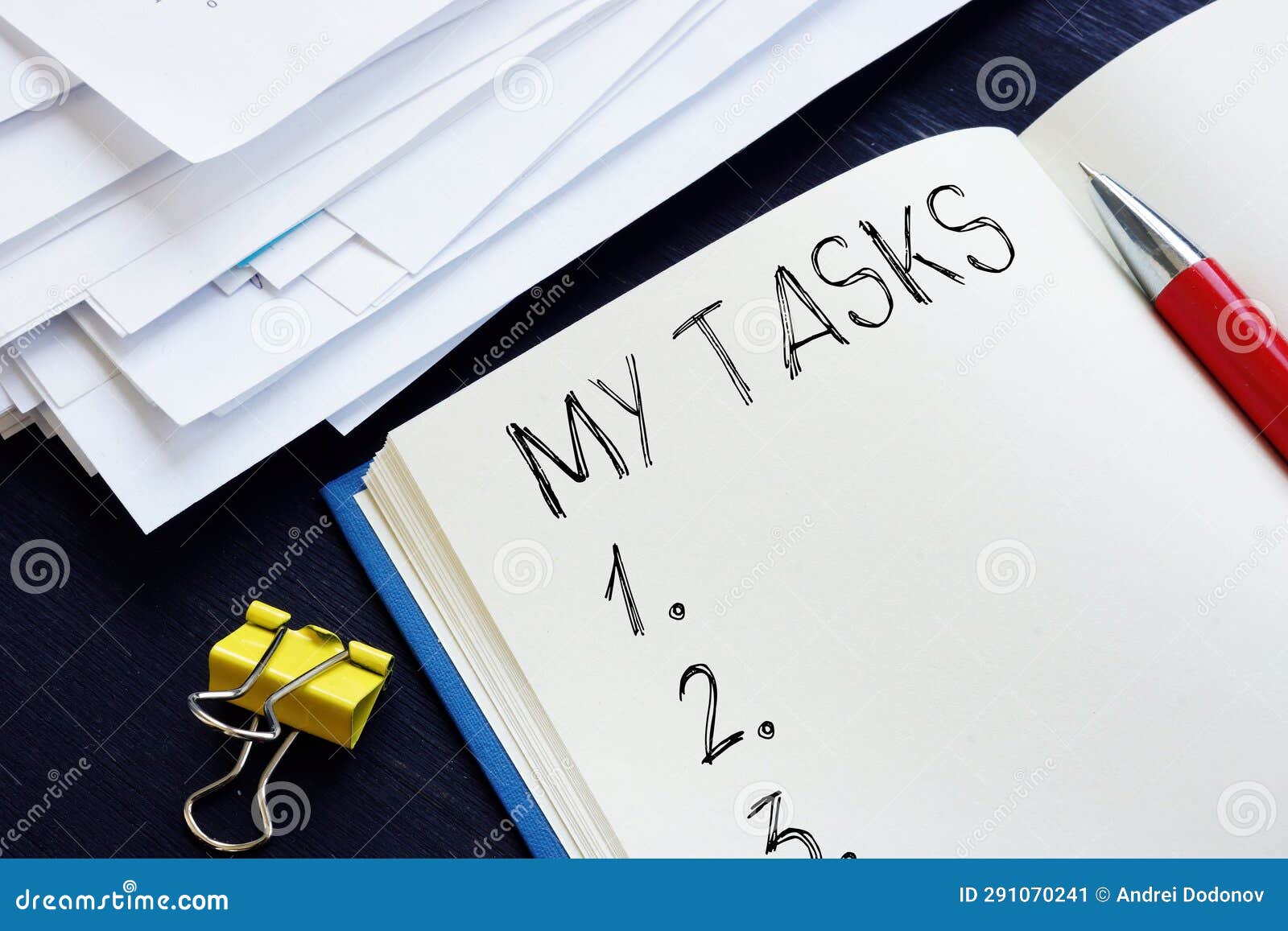 My Tasks are Shown Using the Text Stock Image - Image of background ...