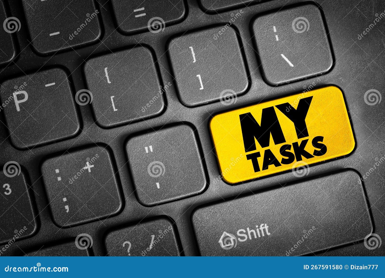 My Tasks Text Button on Keyboard, Concept Background Stock Photo ...