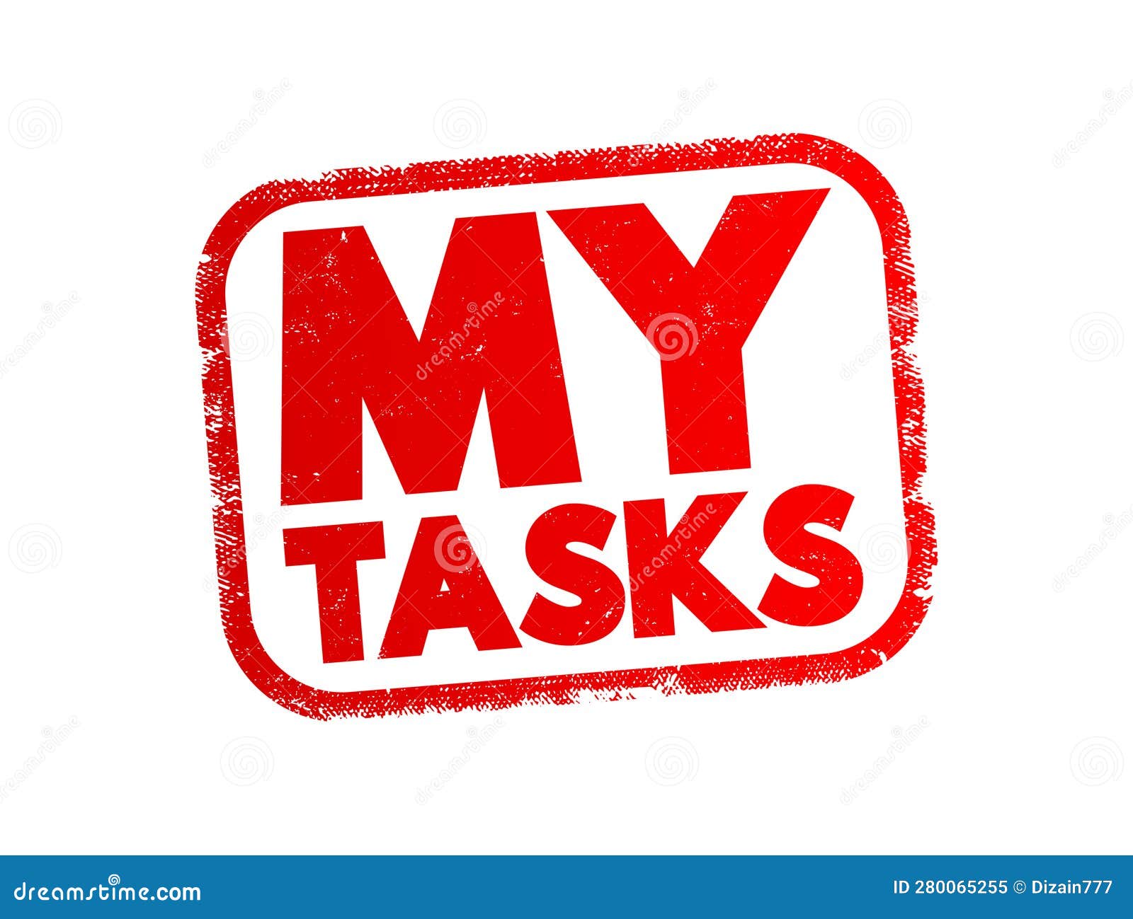 My Tasks Text Stamp, Concept Background Stock Illustration ...