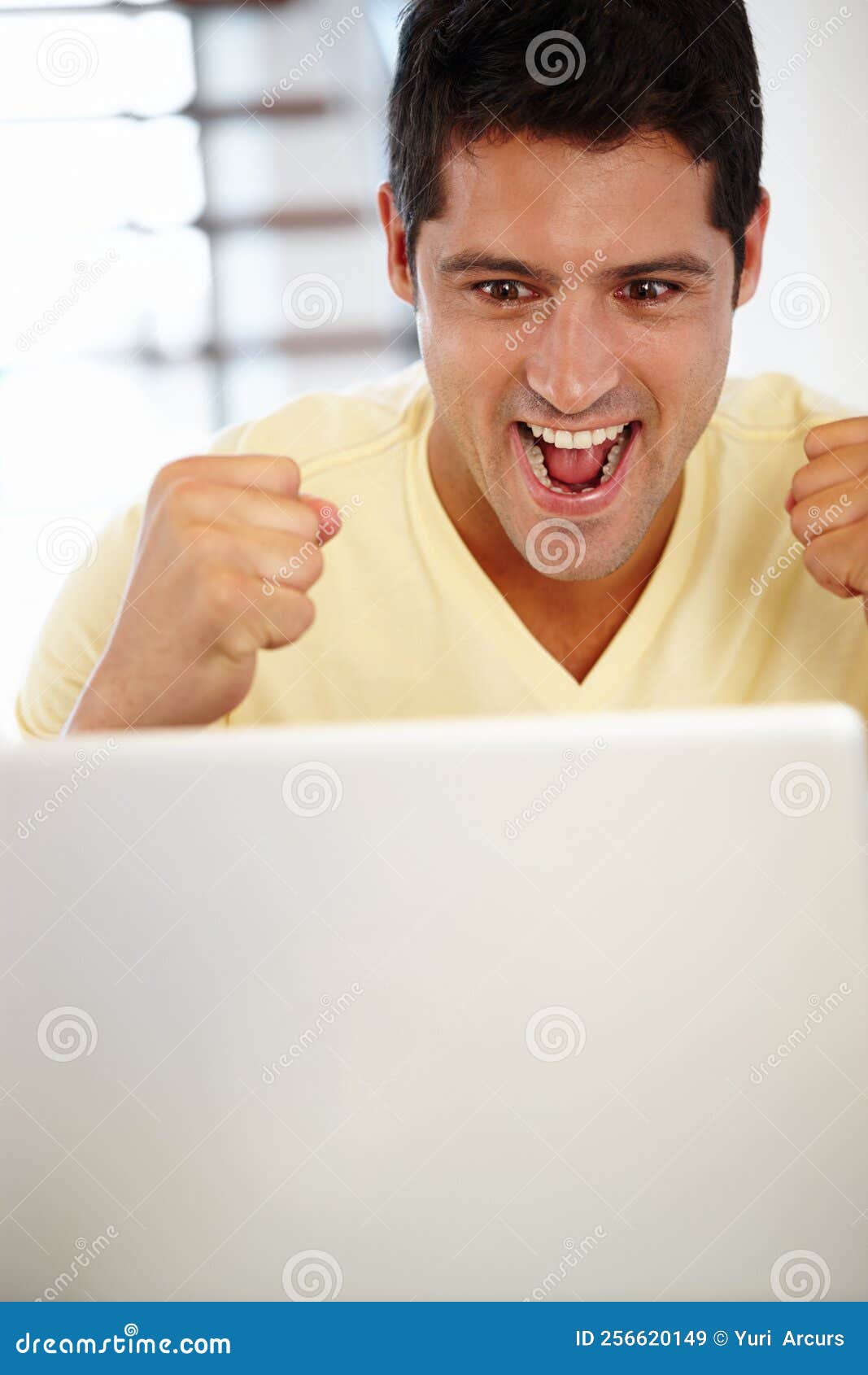 My Teams Back on the Log. a Handsome Young Man Looking Down at His ...