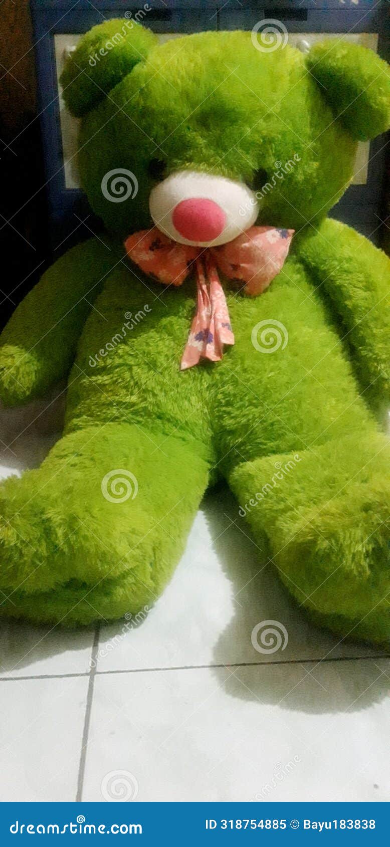 My Teddy Bear is Big and Cute and Green? Stock Image - Image of bear ...