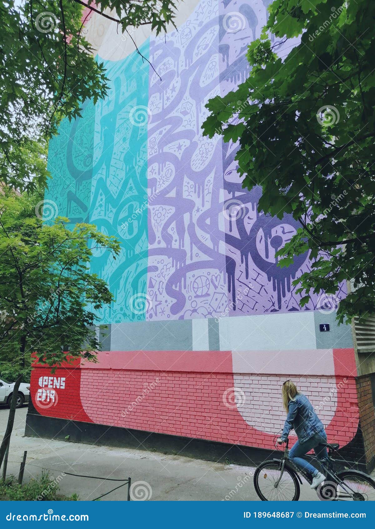 My town Novi Sad editorial photography. Image of mural - 189648687