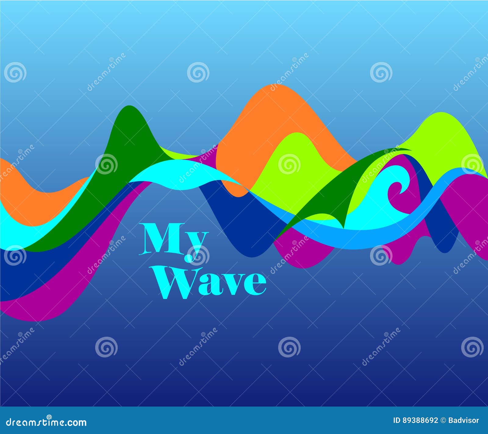 My Wave, Vector Illustration Stock Vector - Illustration of graphic ...